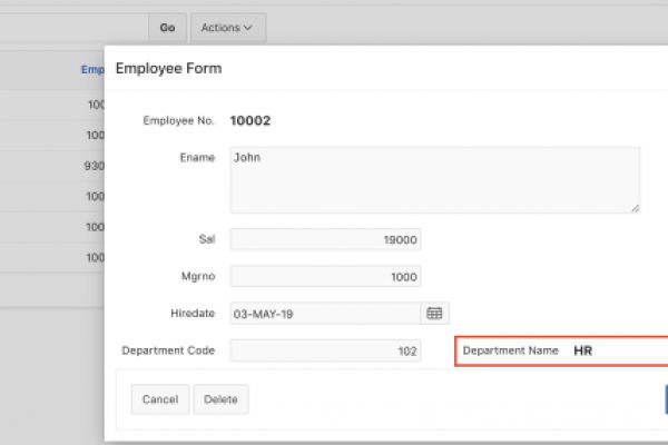 Display A Value From Another Table On Page Load In Oracle Apex